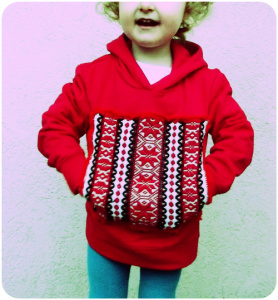 a kangaroo cover-up DIY hoodie pocket by Sheri Pavlovic