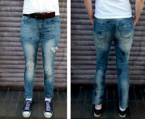 DIY Destroyed Distressed Denim by Sheri Pavlovic