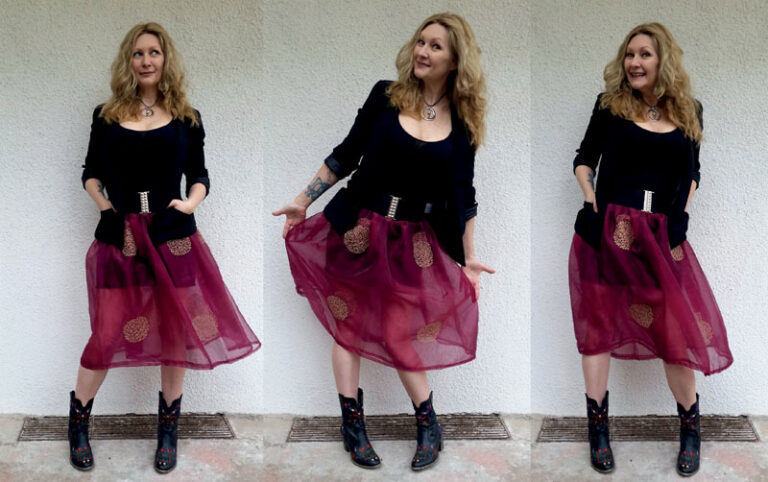 My Upcycled Curtain Skirt - Confessions of a Refashionista
