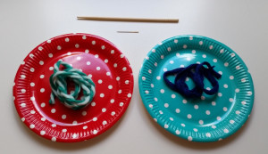 My upcycled paper plate buttons - Confessions of a Refashionista