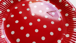 My upcycled paper plate buttons - Confessions of a Refashionista