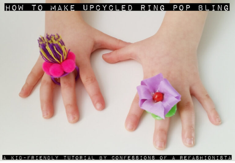 How To Make Upcycled Ring Pop Bling by Confessions of a Refashionista