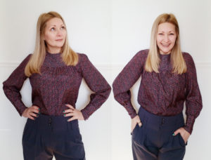 Easy Vintage Dress to Blouse Refashion Tutorial by CoaR