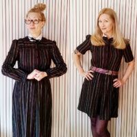 Easy Dowdy Vintage Dress Refashion by Confessions of a Refashionista