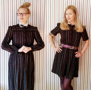 Easy Dowdy Vintage Dress Refashion by Confessions of a Refashionista