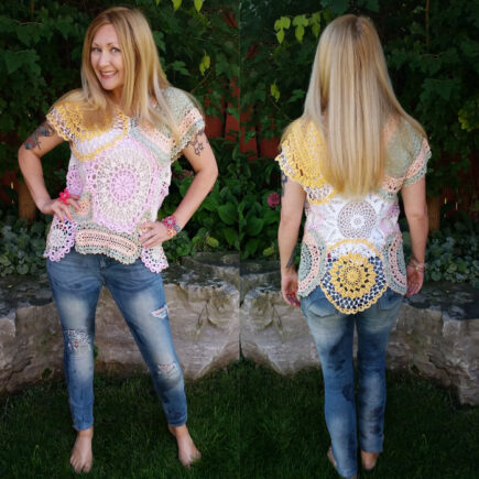 Easy Thrifted DIY Doily Top - no crochet skills needed! by Sheri Pavlovic