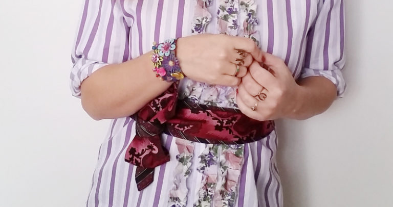 Easy Upcycled Necktie Wrap Belt Tutorial - Confessions of a Refashionista