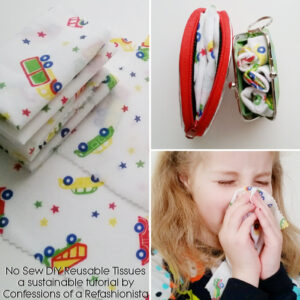 No Sew DIY Reusable Tissues by Confessions of a Refashionista