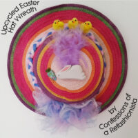 Upcycled Easter Hat Wreath by Confessions of a Refashionista