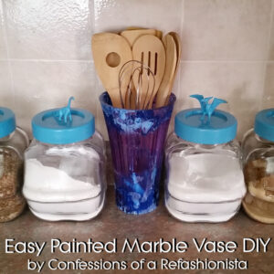 Easy Painted Marble Vase DIY by Confessions of a Refashionista