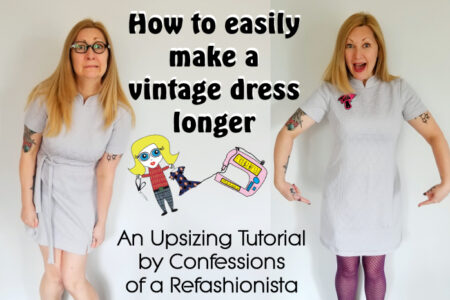 How to easily make a dress longer - Confessions of a Refashionista
