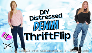 How to easily distress & destroy denim - Confessions of a Refashionista