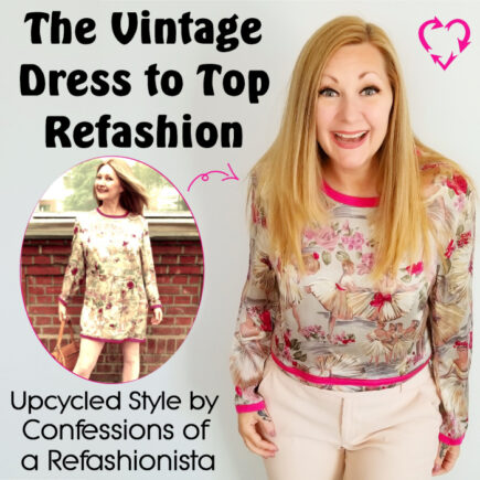 Vintage Dress to Top - a double refashion tutorial - Confessions of a ...