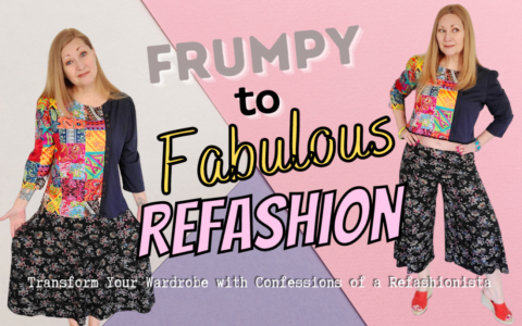 Easy Dowdy Vintage Dress Refashion by Confessions of a Refashionista